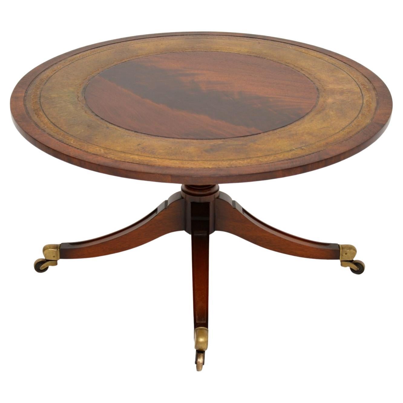 Antique Mahogany and Leather Folding Library Steps / Coffee Table at ...