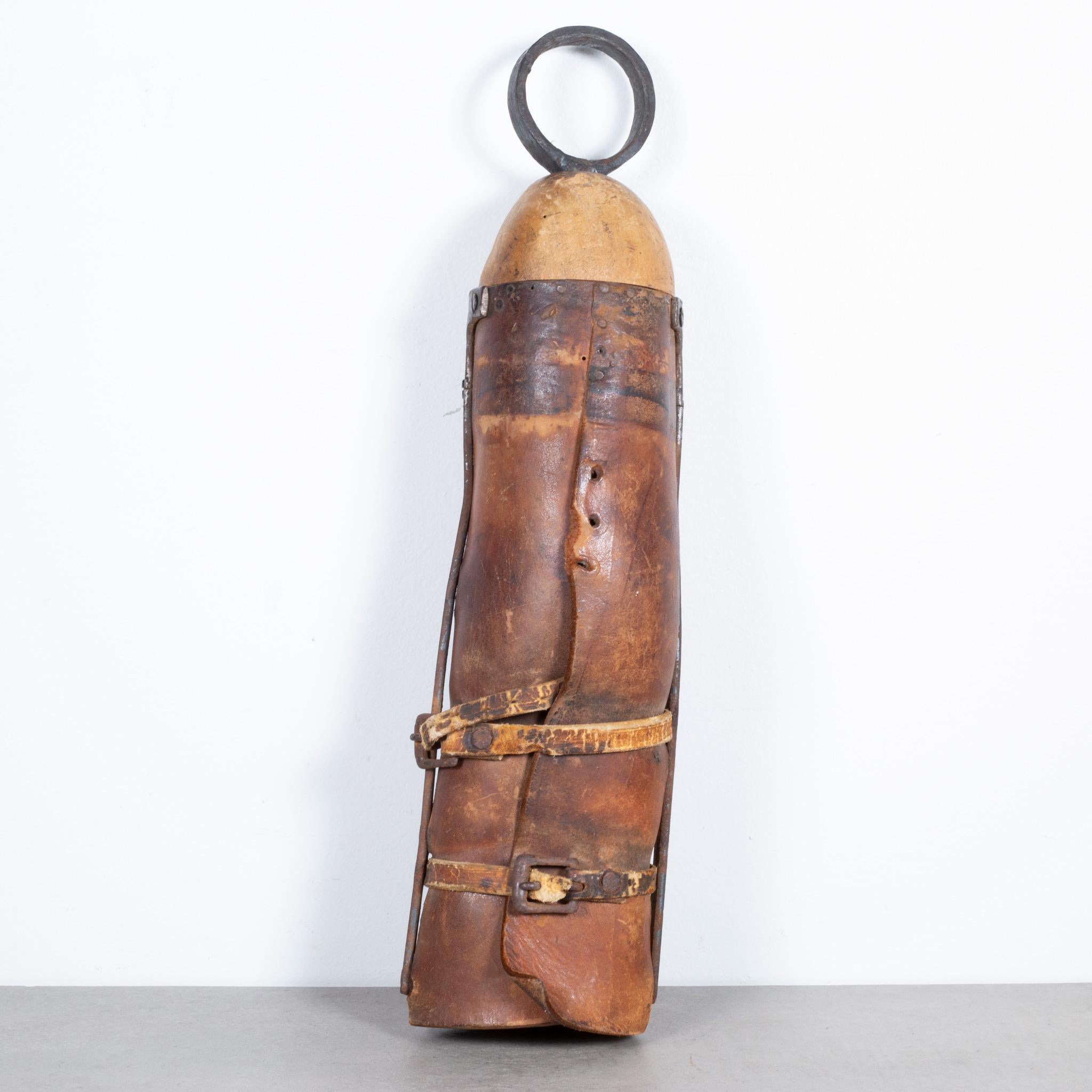 Antique Leather and Wood Prosthetic Arm, circa 1920-1940 at 1stDibs