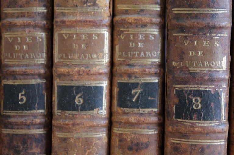 Antique Leather Bound Books Vies de Plutarque at 1stDibs