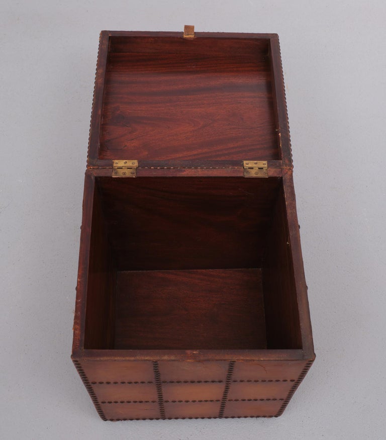 Antique Leather Embossed Box, France, 1880 For Sale at 1stDibs