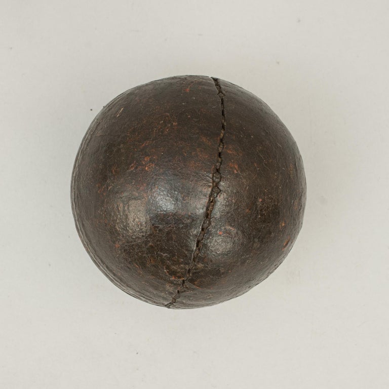 Antique Leather Four Piece Victorian Cricket Ball at 1stDibs