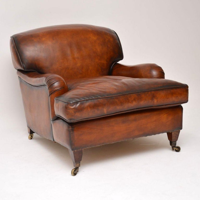Antique Leather ‘Howard’ Style Armchair at 1stDibs | antique leather ...