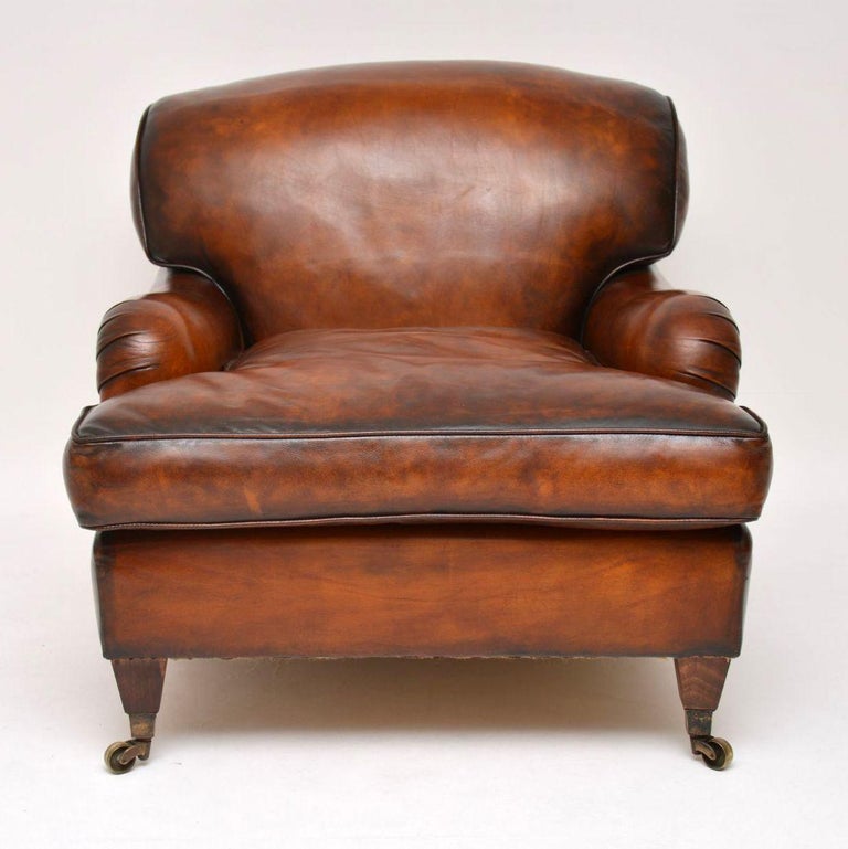 Antique Leather ‘Howard’ Style Armchair at 1stDibs | antique leather ...