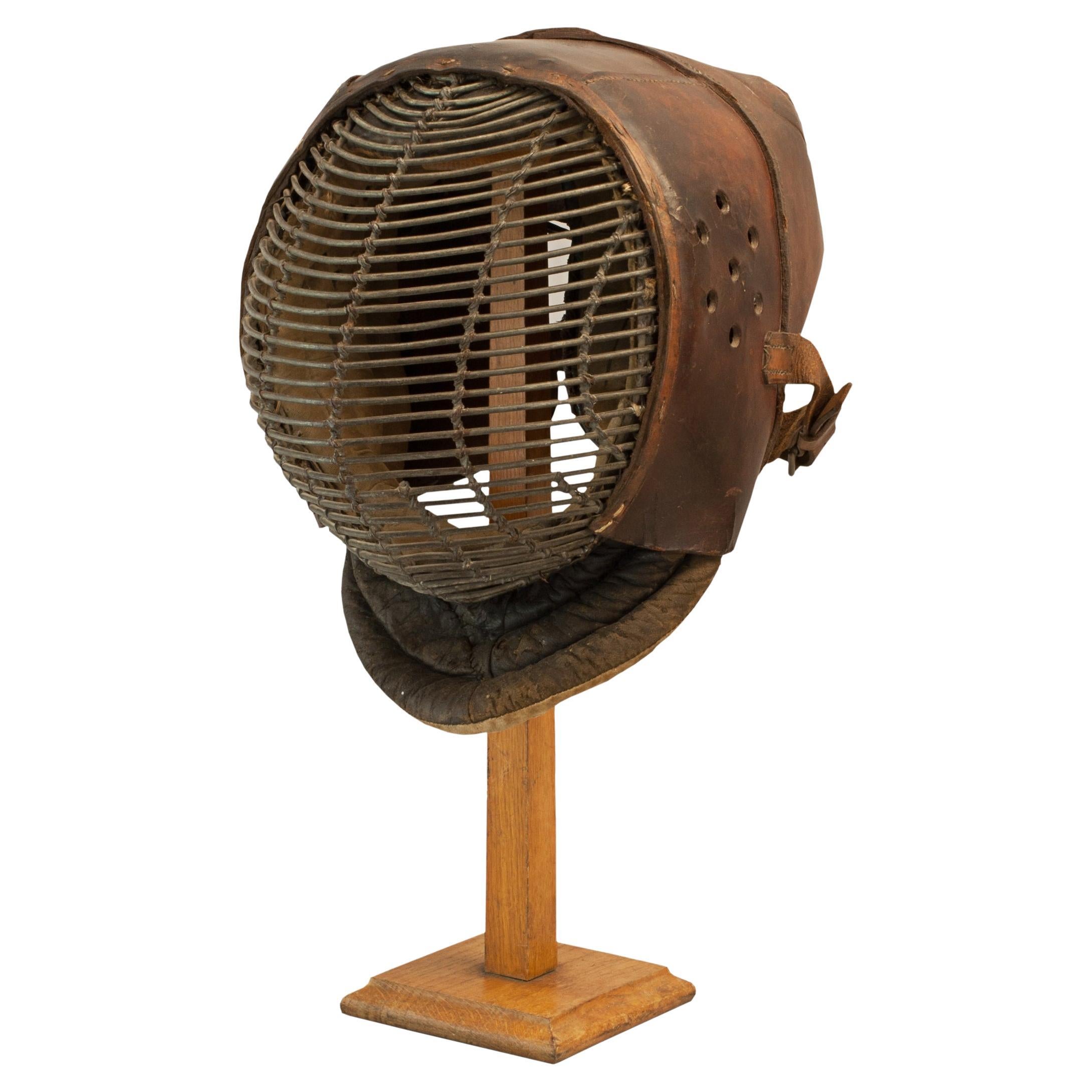 Antique Leather Kendo Mask by F.H Ayres For Sale at 1stDibs