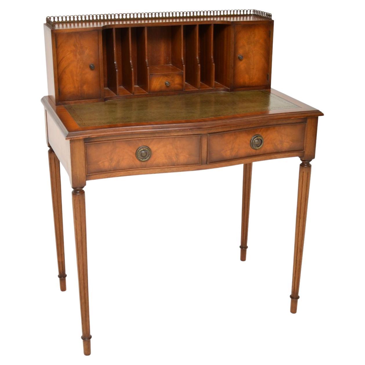 Writing Desk, Antique Sheraton Taste, Mahogany, Leather Top, Table ...