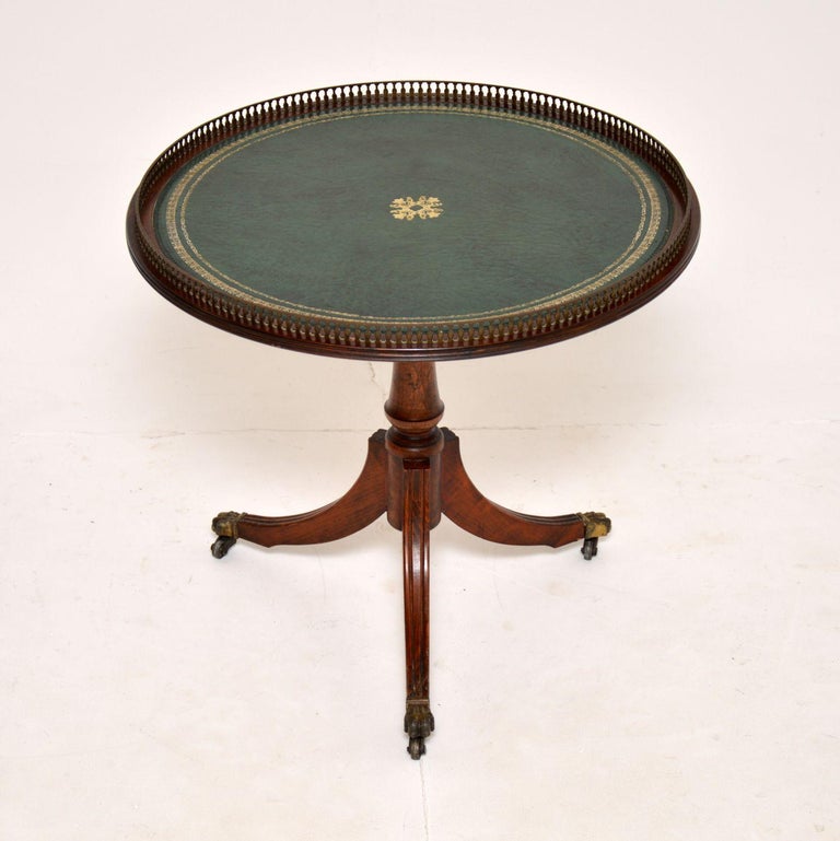Antique Leather Top Coffee Table at 1stDibs