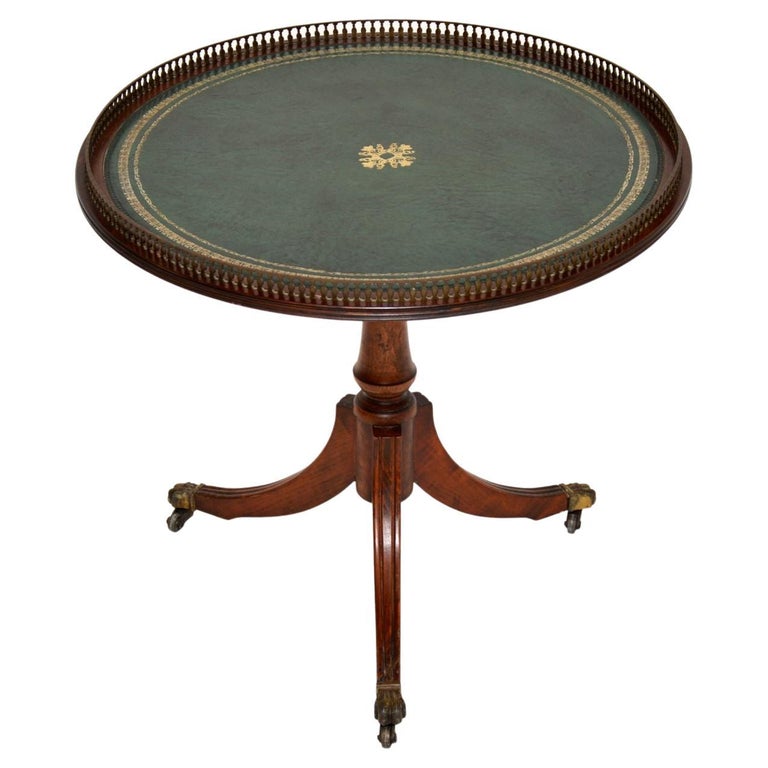 Antique Leather Top Coffee Table at 1stDibs