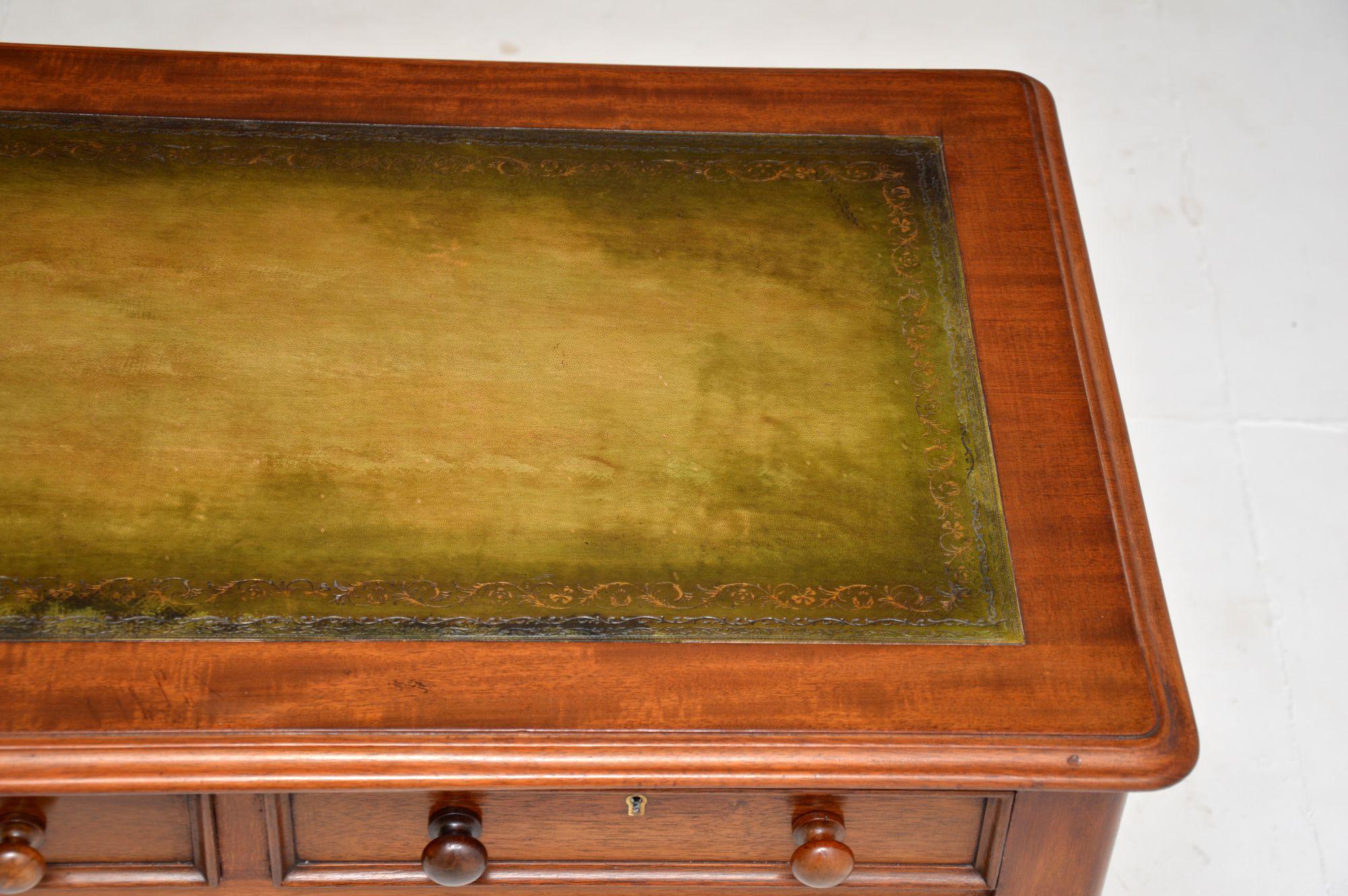 Antique Leather Top Victorian Writing Table / Desk at 1stDibs