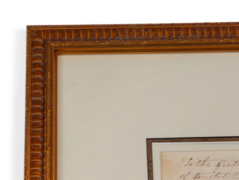 Antique Letters with Central Oval Portrait in a Wooden Frame For Sale ...