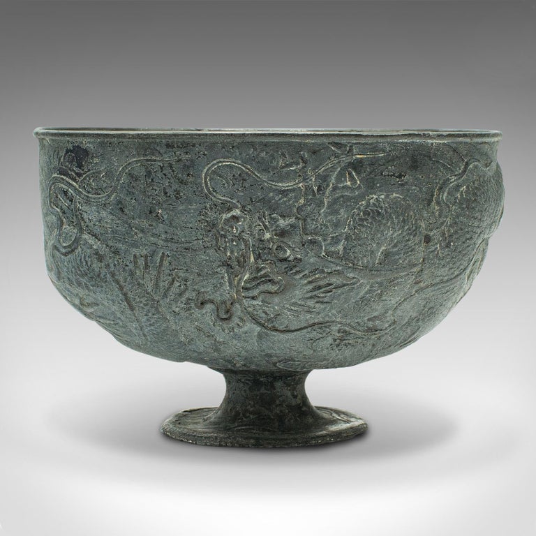 Antique Libation Cup, Chinese, Lead Alloy, Decorative Bowl, Victorian ...