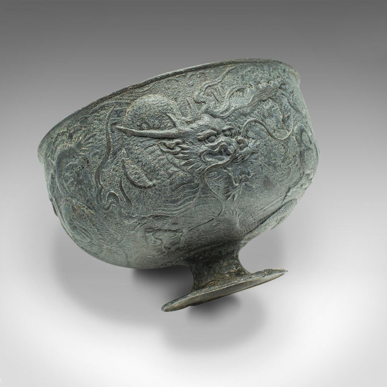 Antique Libation Cup, Chinese, Lead Alloy, Decorative Bowl, Victorian ...