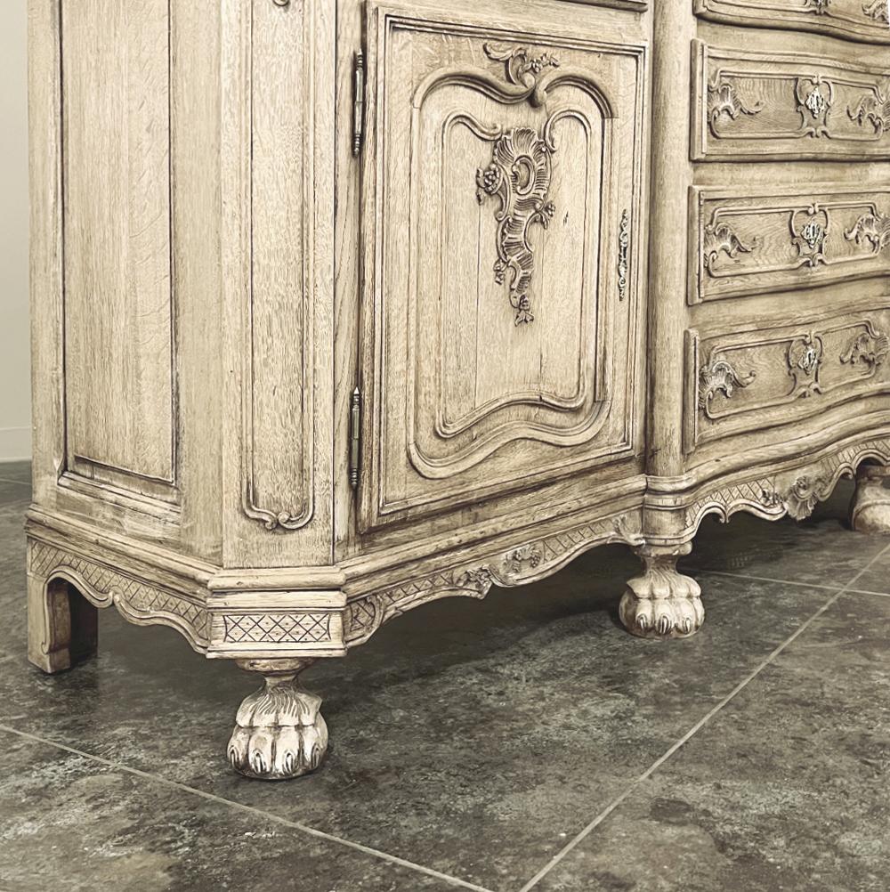 Antique Liegoise Country French Buffet, Linen Press For Sale at 1stDibs
