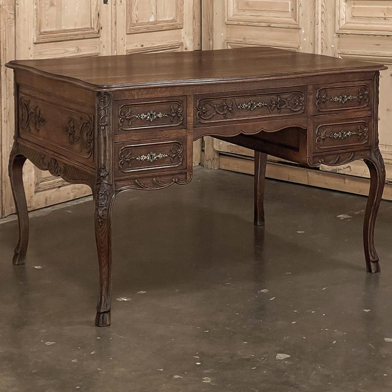 Antique Liegoise Louis XIV Double-Faced Desk For Sale at 1stDibs