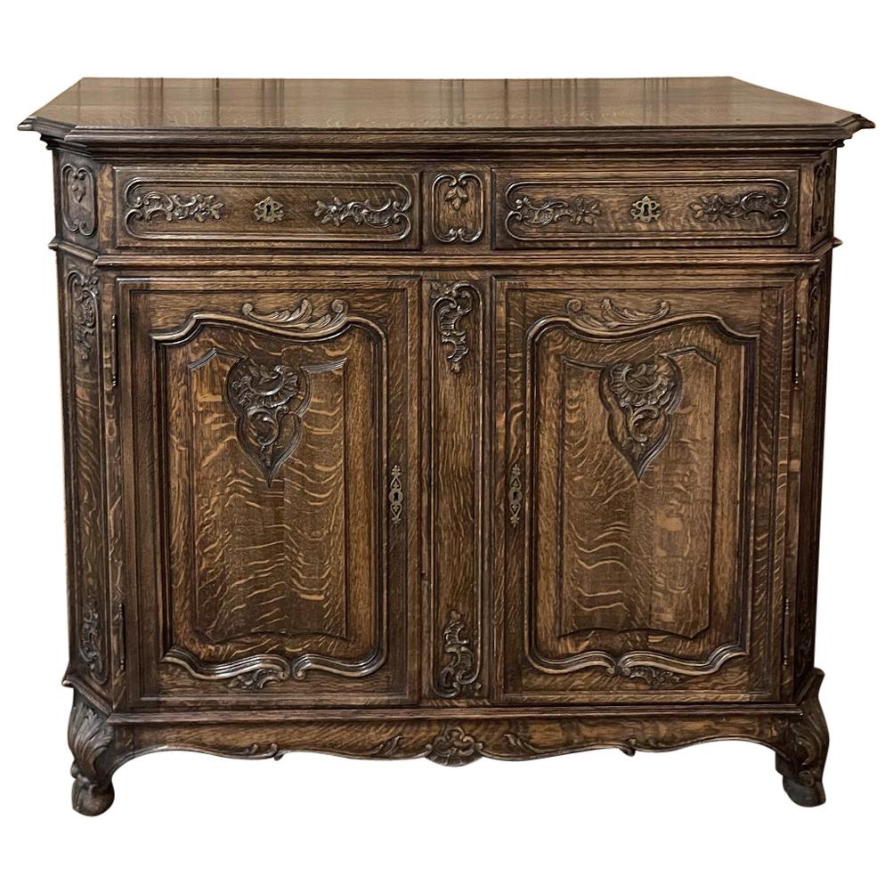 Antique Liegoise Louis XIV Marble Top Buffet For Sale at 1stDibs