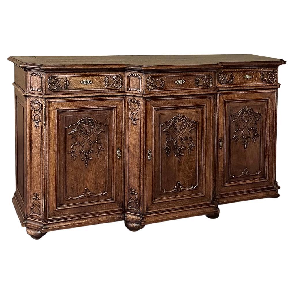 Antique Liegoise Louis XIV Step-Front Buffet For Sale at 1stDibs