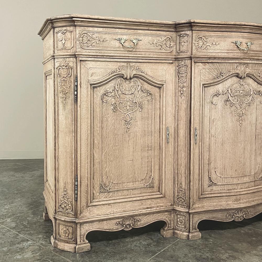 Antique Liegoise Louis XIV Step Front Buffet in Stripped Oak For Sale ...