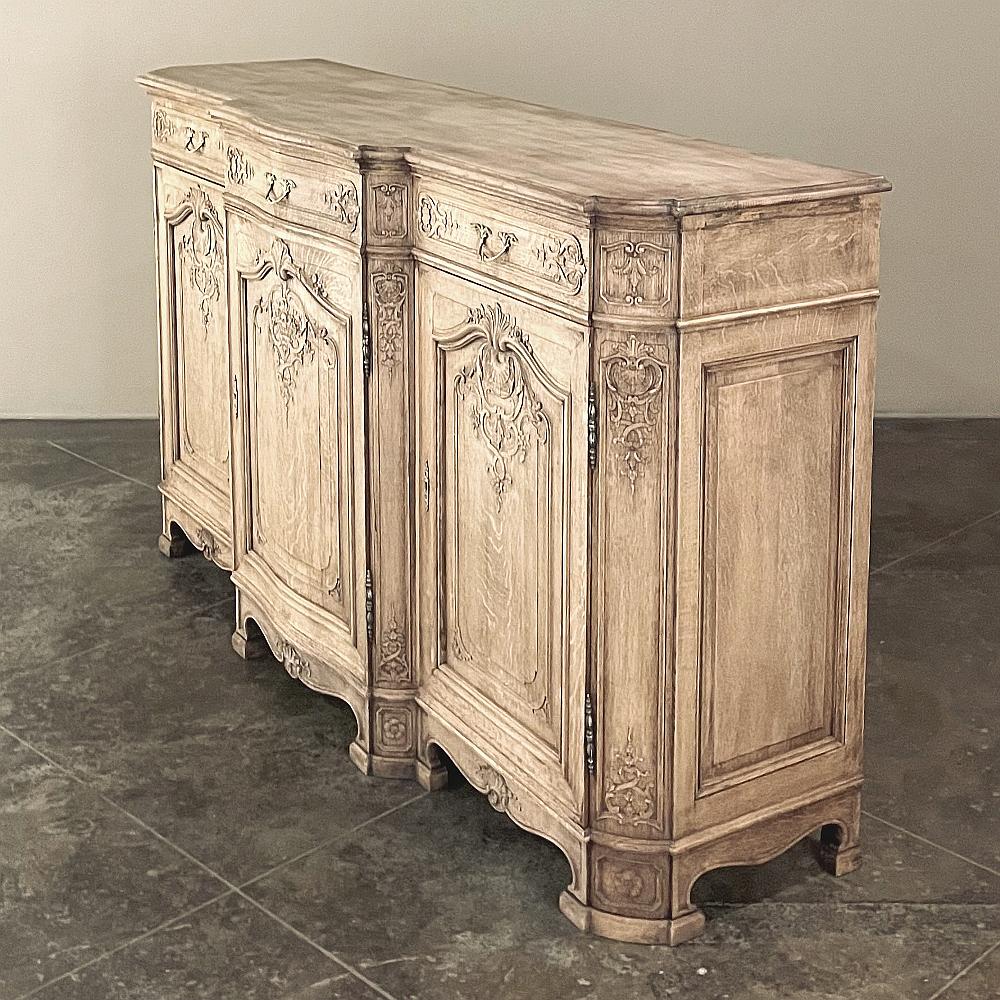 Antique Liegoise Louis XIV Step Front Buffet in Stripped Oak For Sale ...
