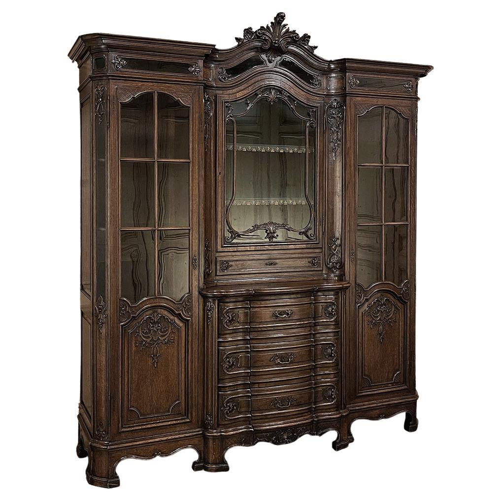 Antique Liegoise Louis XIV Triple Bookcase For Sale at 1stDibs