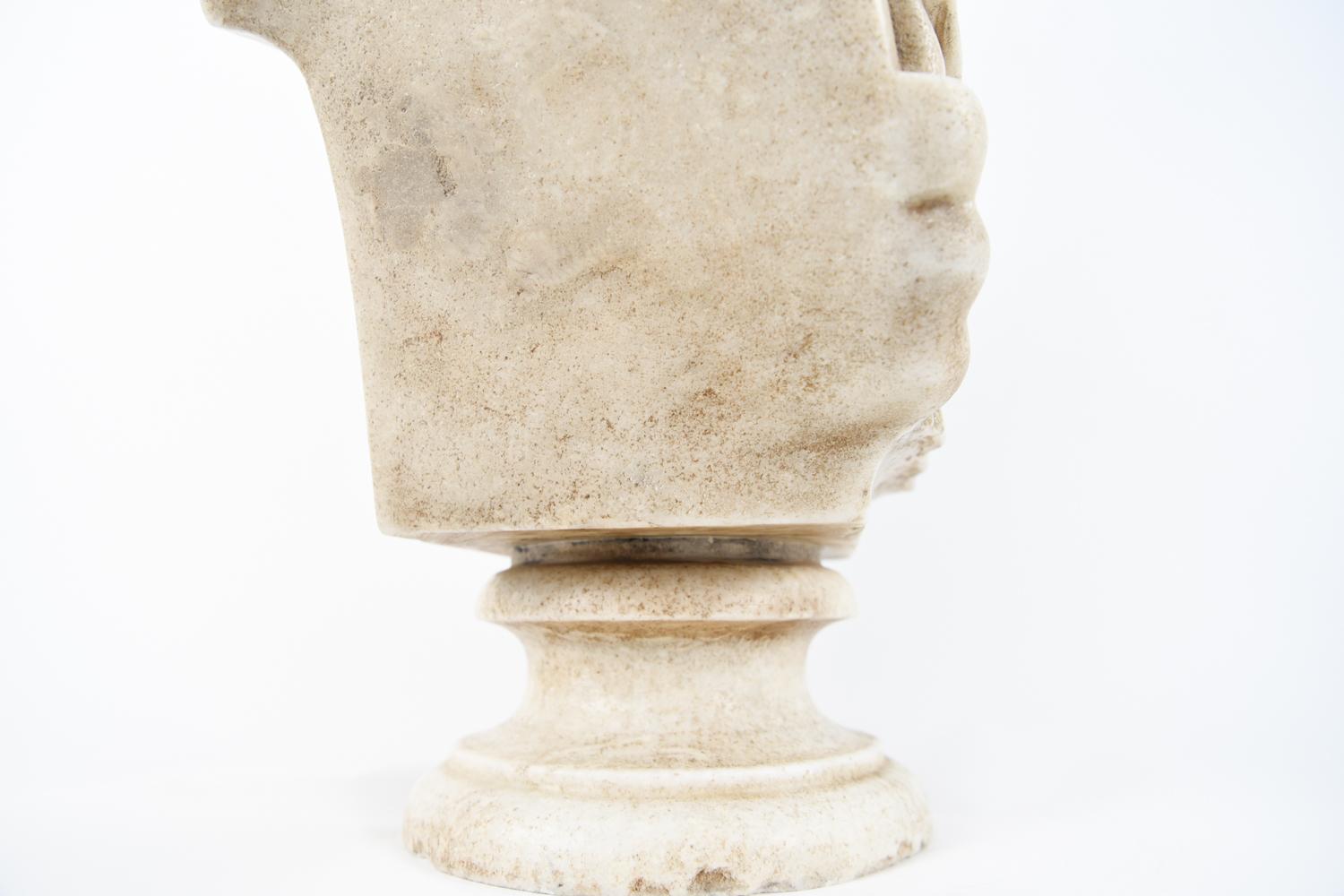 Antique Lifesize Roman Marble Bust, Bronze Head at 1stDibs