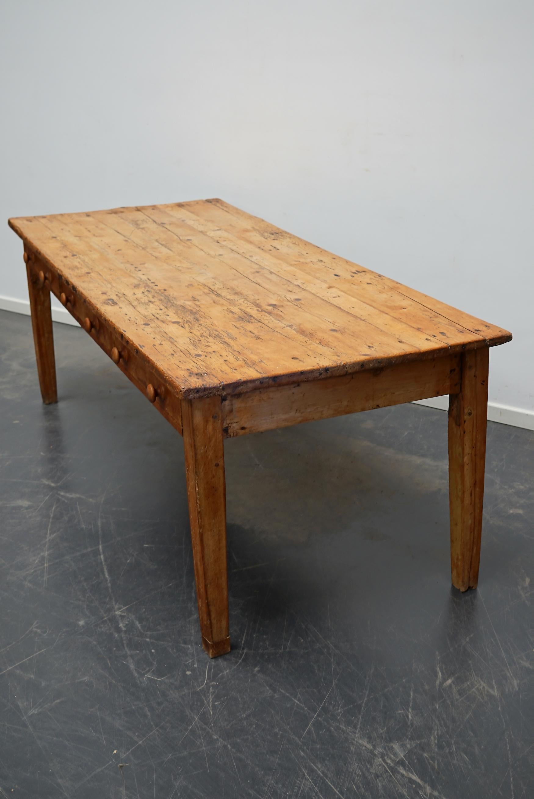 Antique Light Pine English Farmhouse Dining Table, 19th Century For ...