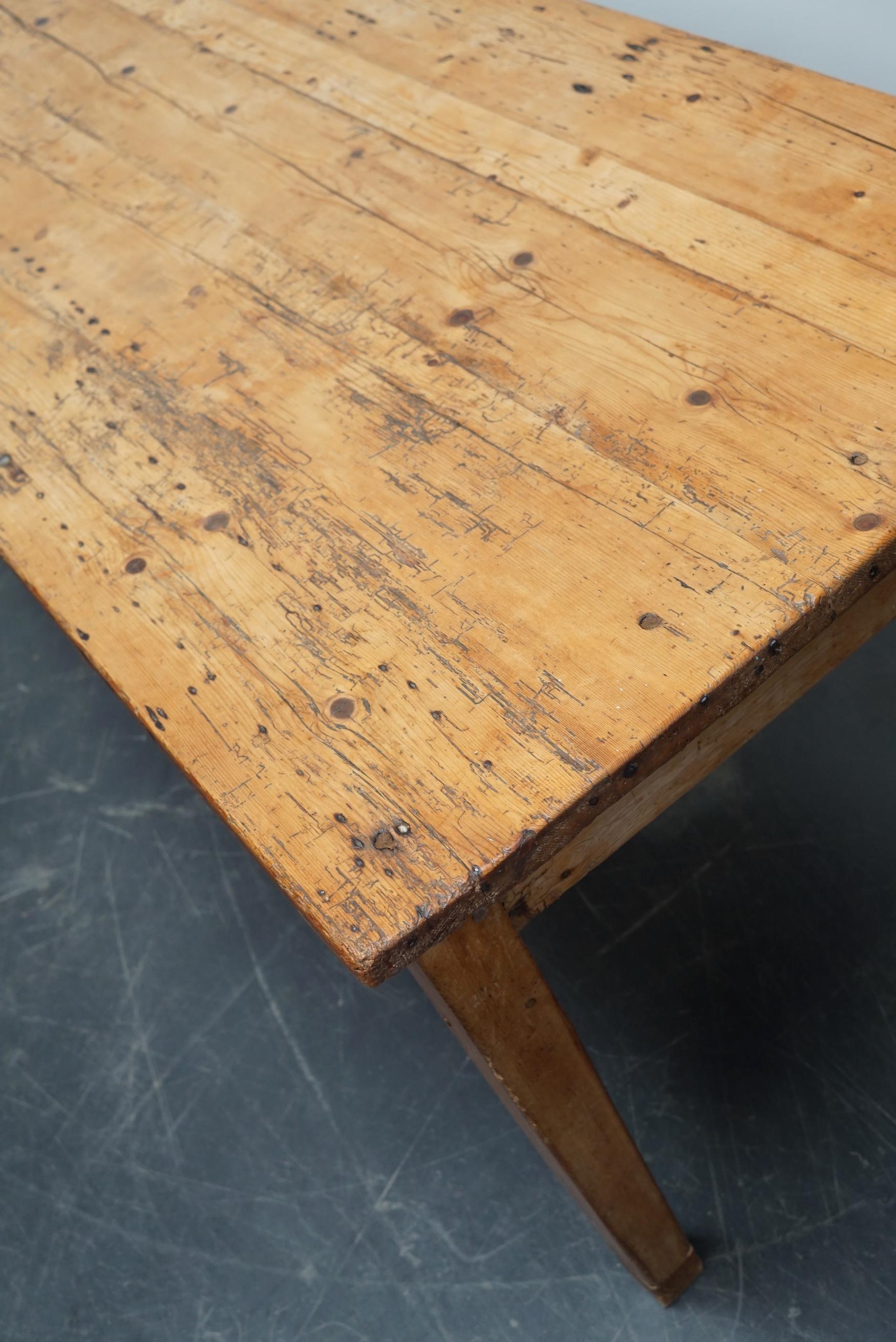 Antique Light Pine English Farmhouse Dining Table, 19th Century For ...