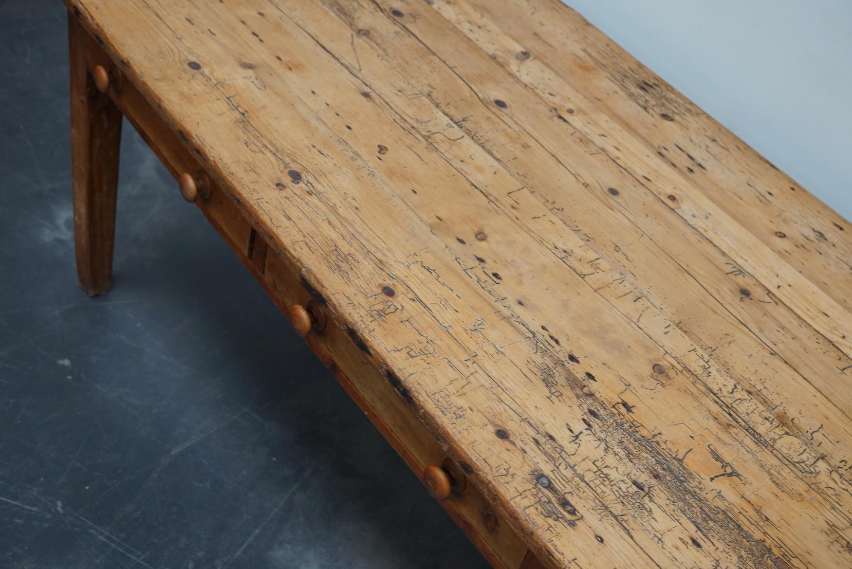 Antique Light Pine English Farmhouse Dining Table, 19th Century For ...