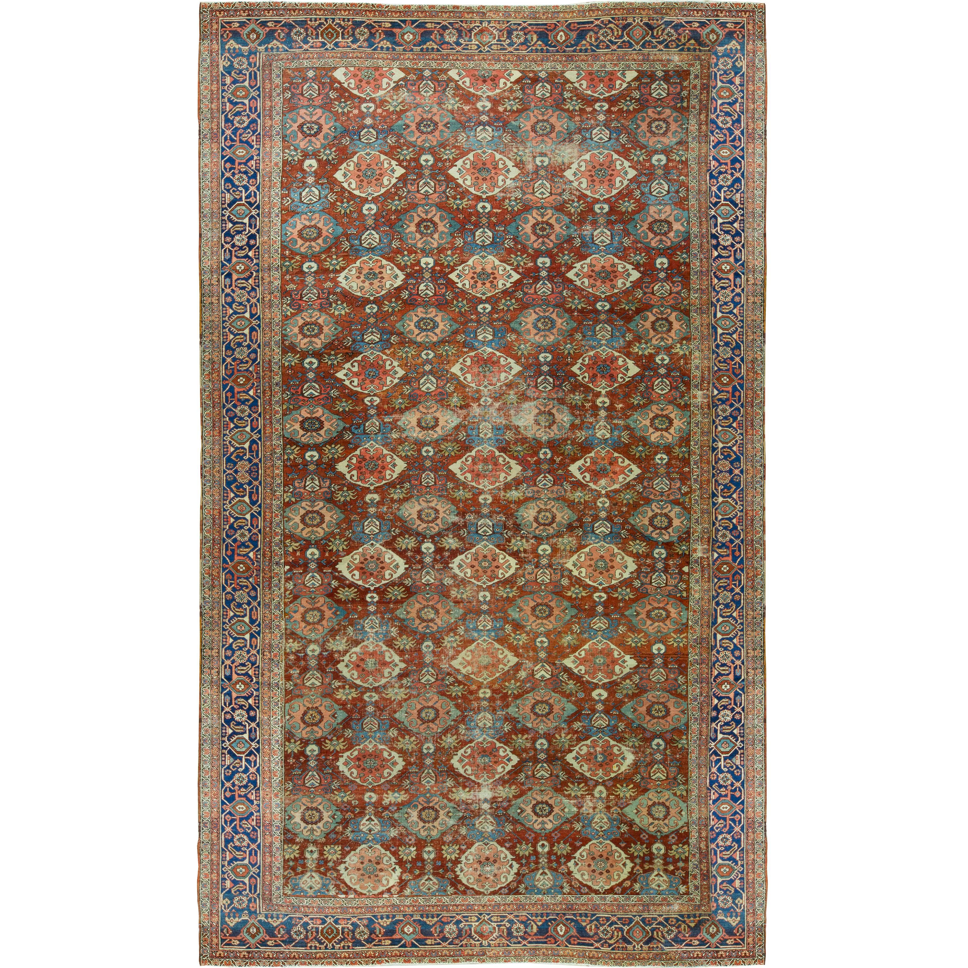 Antique Lightly Distressed Persian Serap Rug For Sale at 1stDibs | rug ...