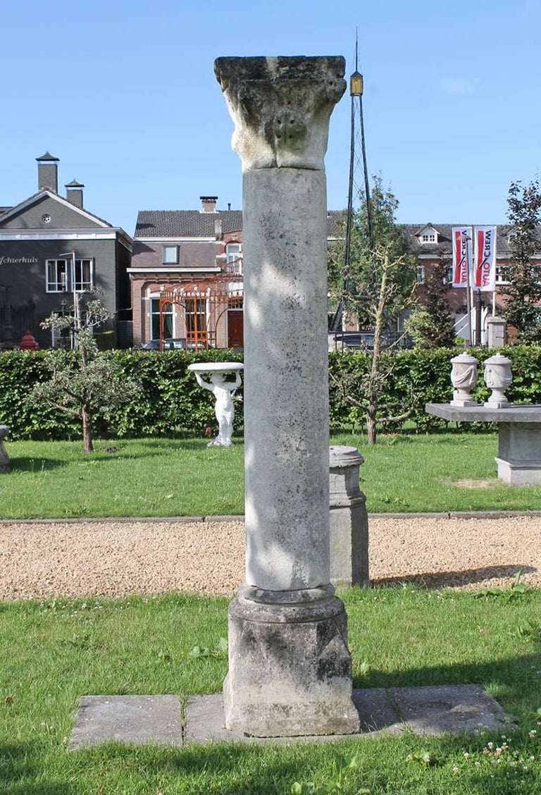 Antique Limestone Column 18th Century For Sale at 1stDibs