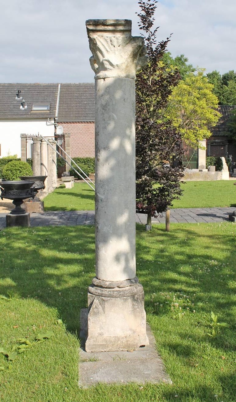 Antique Limestone Column 18th Century For Sale at 1stDibs