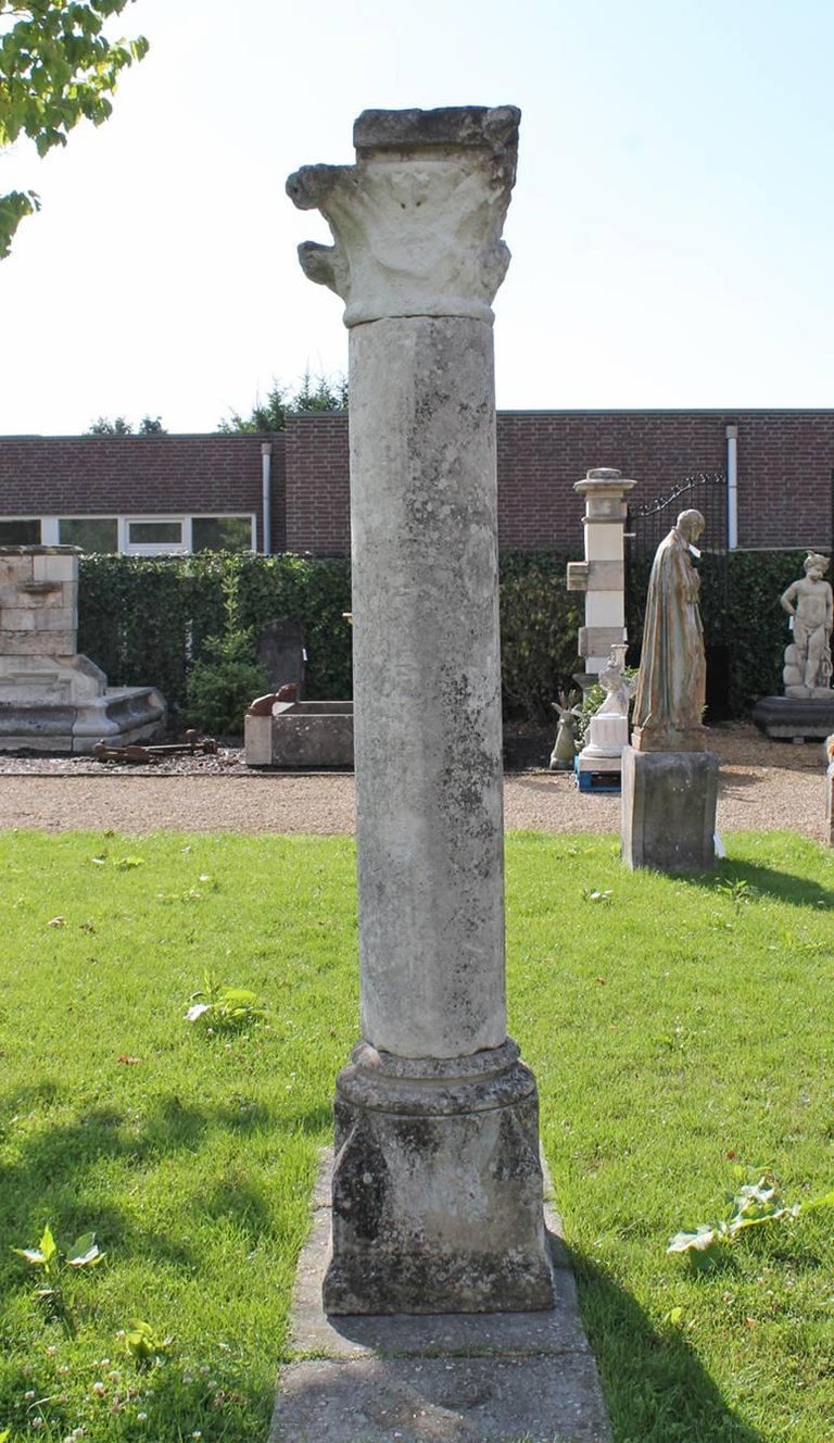 Antique Limestone Column 18th Century For Sale at 1stDibs