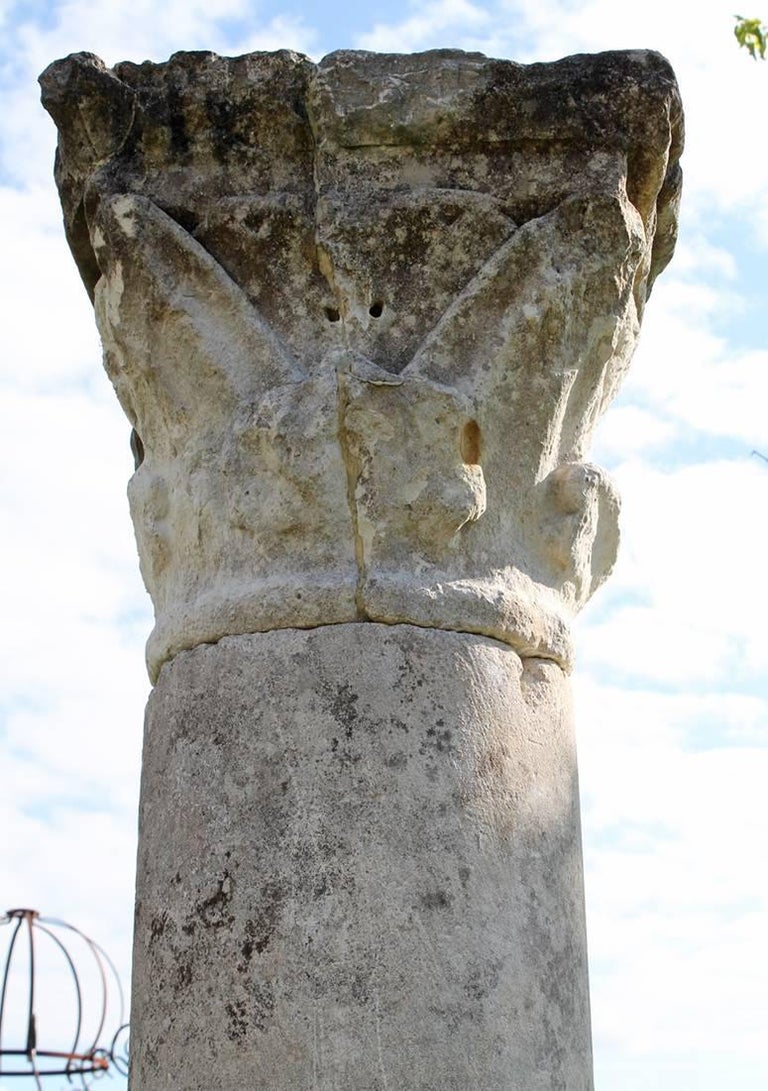 Antique Limestone Column 18th Century For Sale at 1stDibs