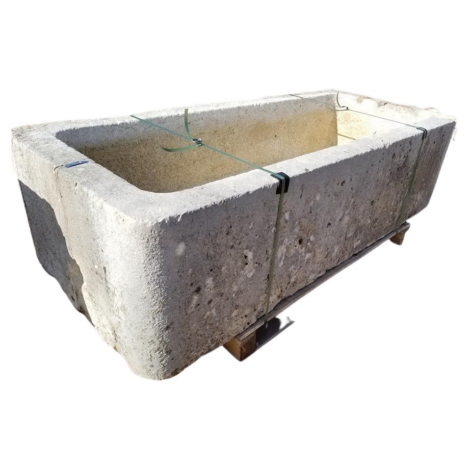 European Limestone Garden Trough Fountain or Planter For Sale at ...