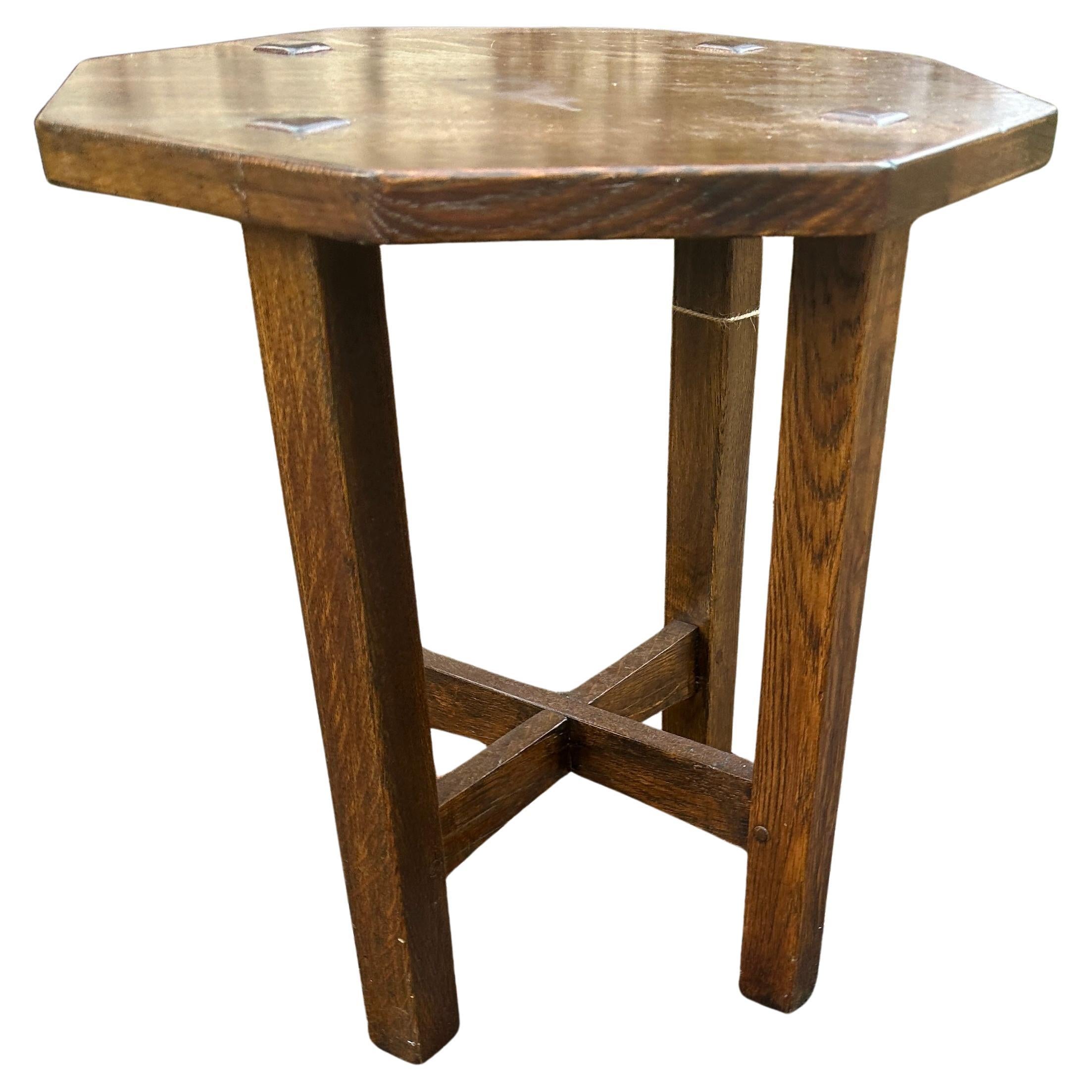 Antique L&JG Stickley Round Table Lamp Table - SIGNED - W7952 20% SALE ...