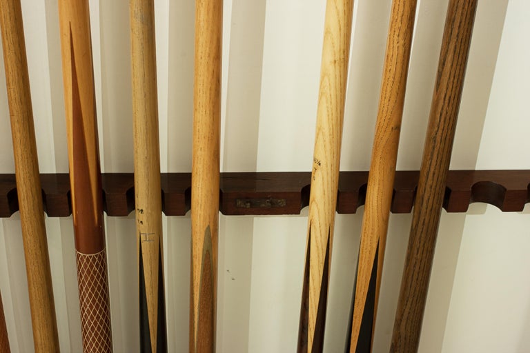 Antique, Lockable Billiard, Snooker Cue Wall Rack at 1stDibs | cue in ...