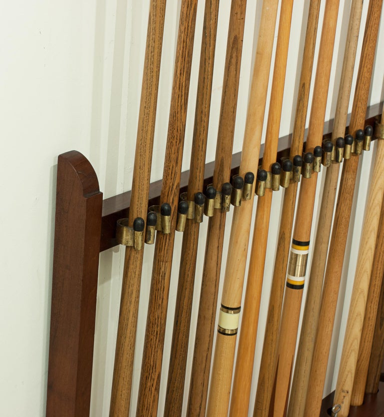 Antique, Lockable Billiard, Snooker Cue Wall Rack at 1stDibs | cue in ...