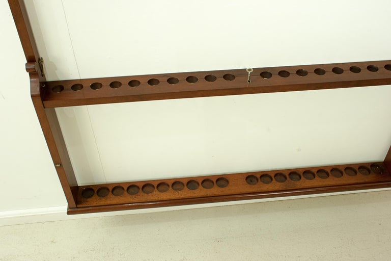 Antique, Lockable Billiard, Snooker Cue Wall Rack at 1stDibs | cue in ...