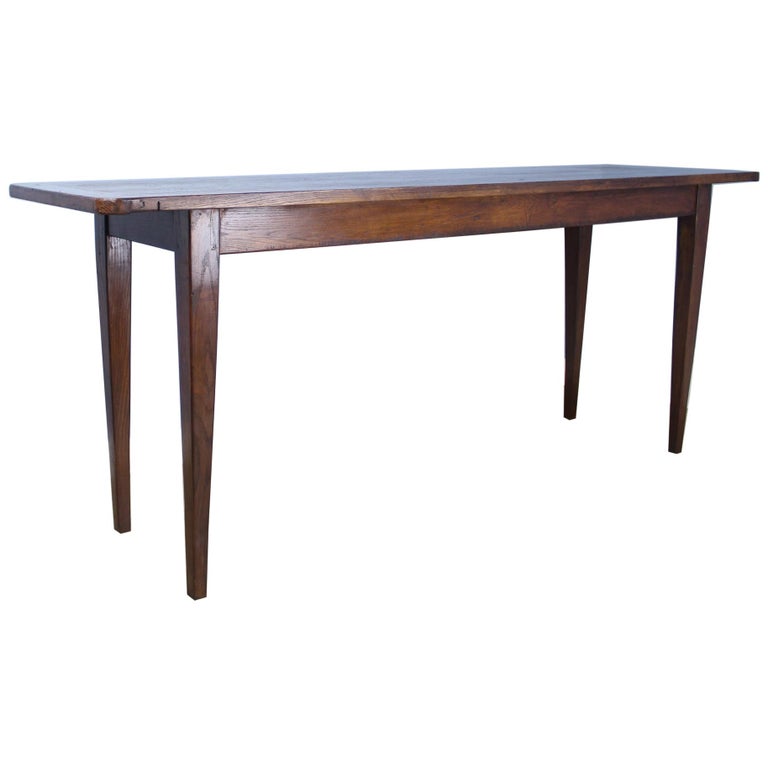 Antique Long Narrow Oak Server, Console or Sofa Table at 1stDibs