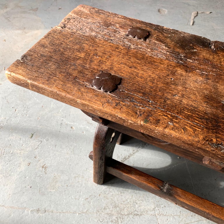 Antique Long Narrow Wooden Church Or Tavern Bench at 1stDibs