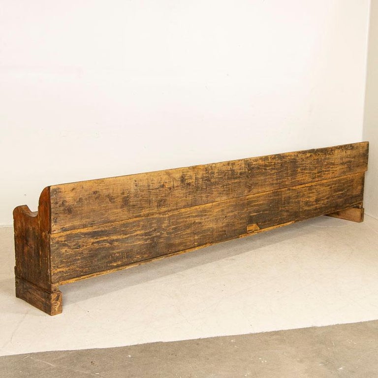 Antique Long Original Folk Art Red and Blue Painted Romanian Storage ...