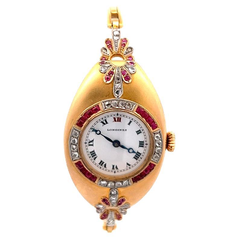 LONGINES Yellow Gold Wristwatch with Oval Dial For Sale at 1stDibs