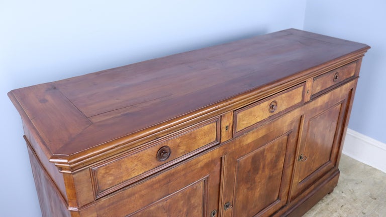 Antique Louis Philippe Burr Elm Enfilade For Sale at 1stDibs