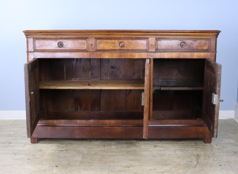 Antique Louis Philippe Burr Elm Enfilade For Sale at 1stDibs