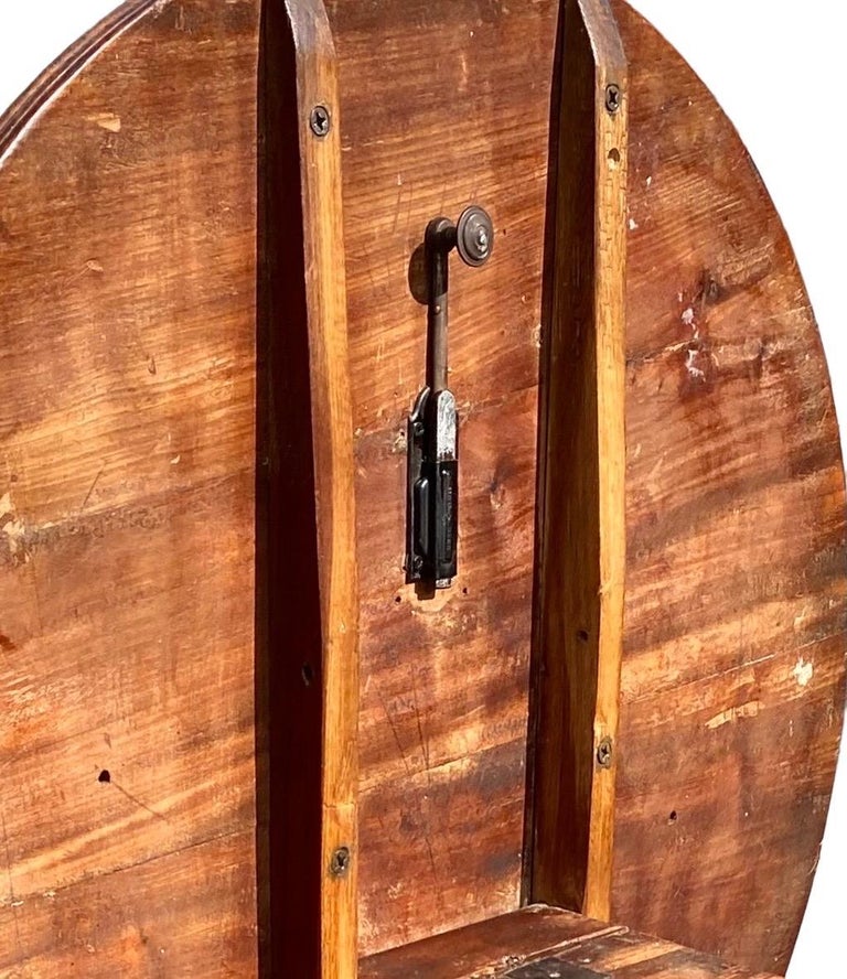 Antique Louis Philippe Cherry Wood Tilt Top Table For Sale at 1stDibs