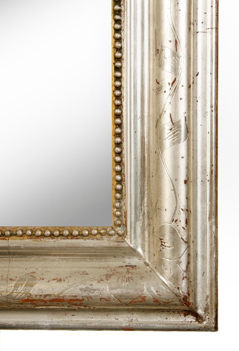 Antique Louis Philippe Silver Mirror at 1stDibs