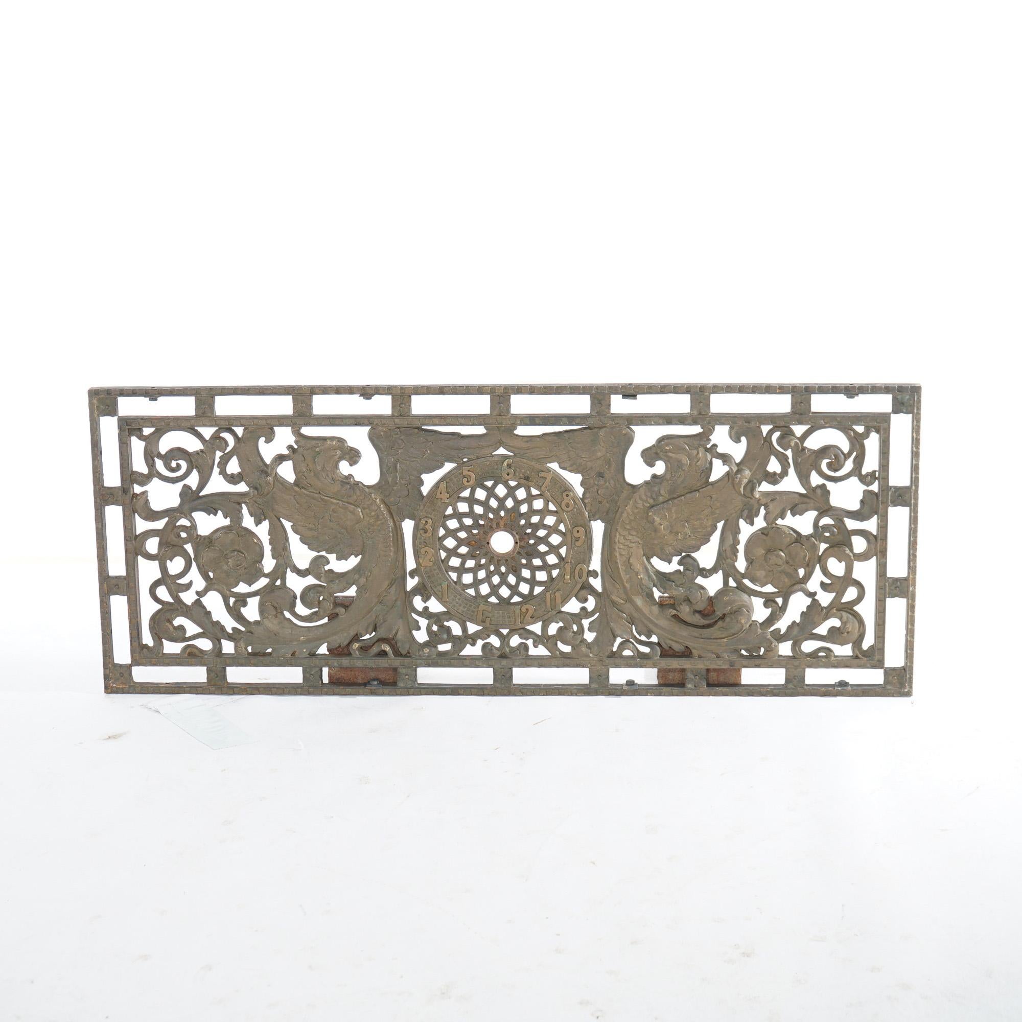 Antique Louis Sullivan Style Architectural Figural Cast Iron Elevator ...