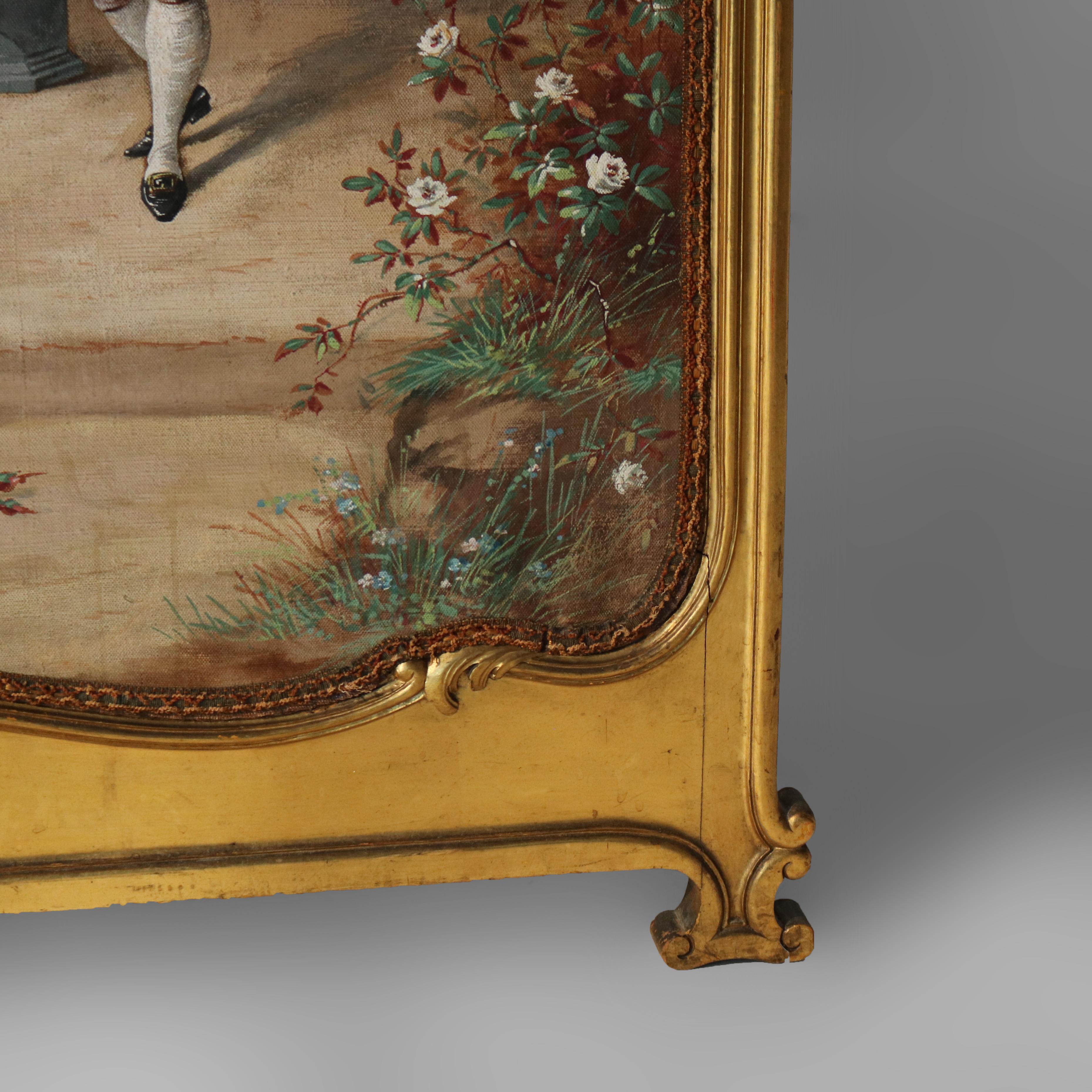 Antique Louis XIV Gilt Wood Three Panel Screen Unsigned C1890 For Sale ...