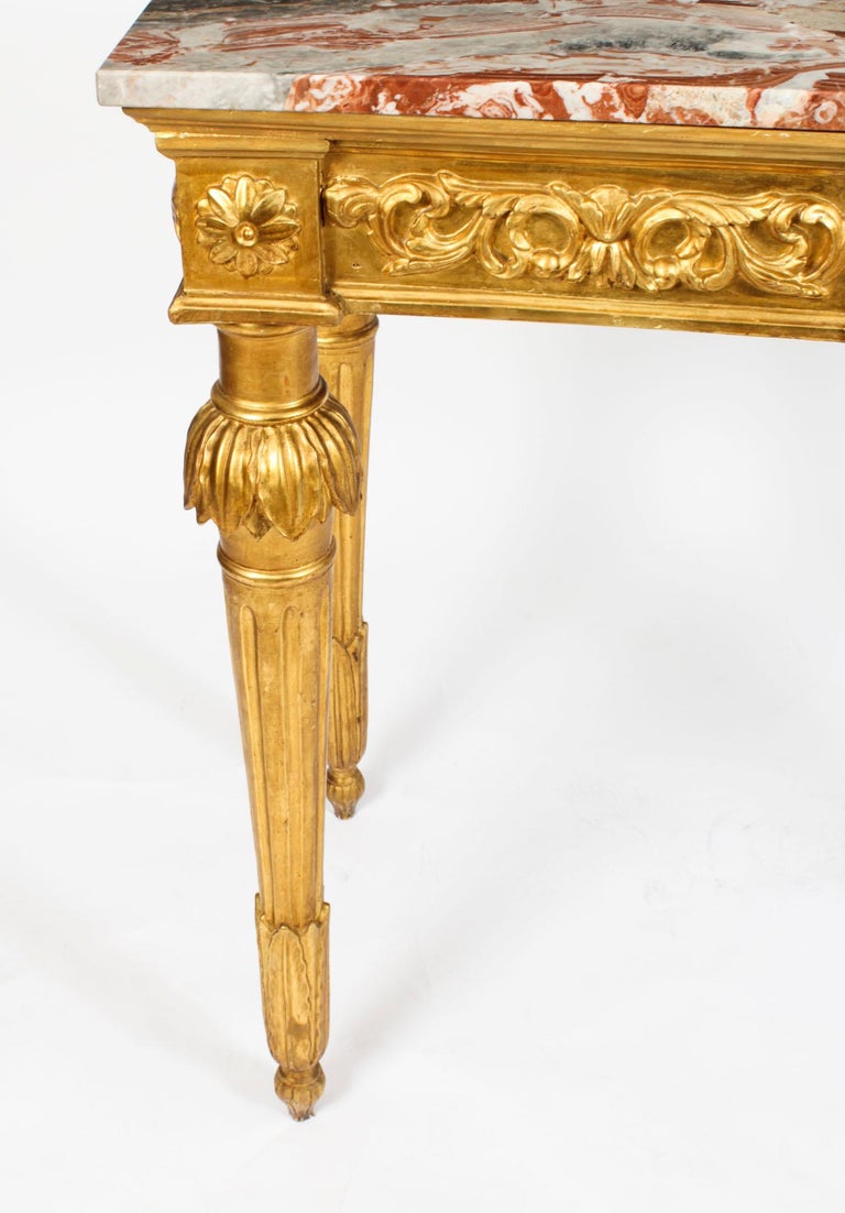 Antique Louis XV Revival Carved Giltwood Console Pier Table, 19th ...