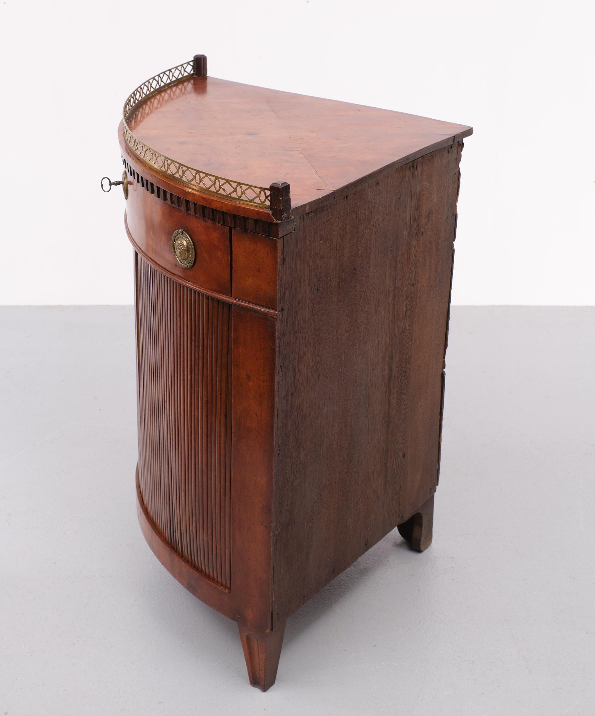 Antique Louis XVI Mahogany Dutch Corner Cabinet at 1stDibs
