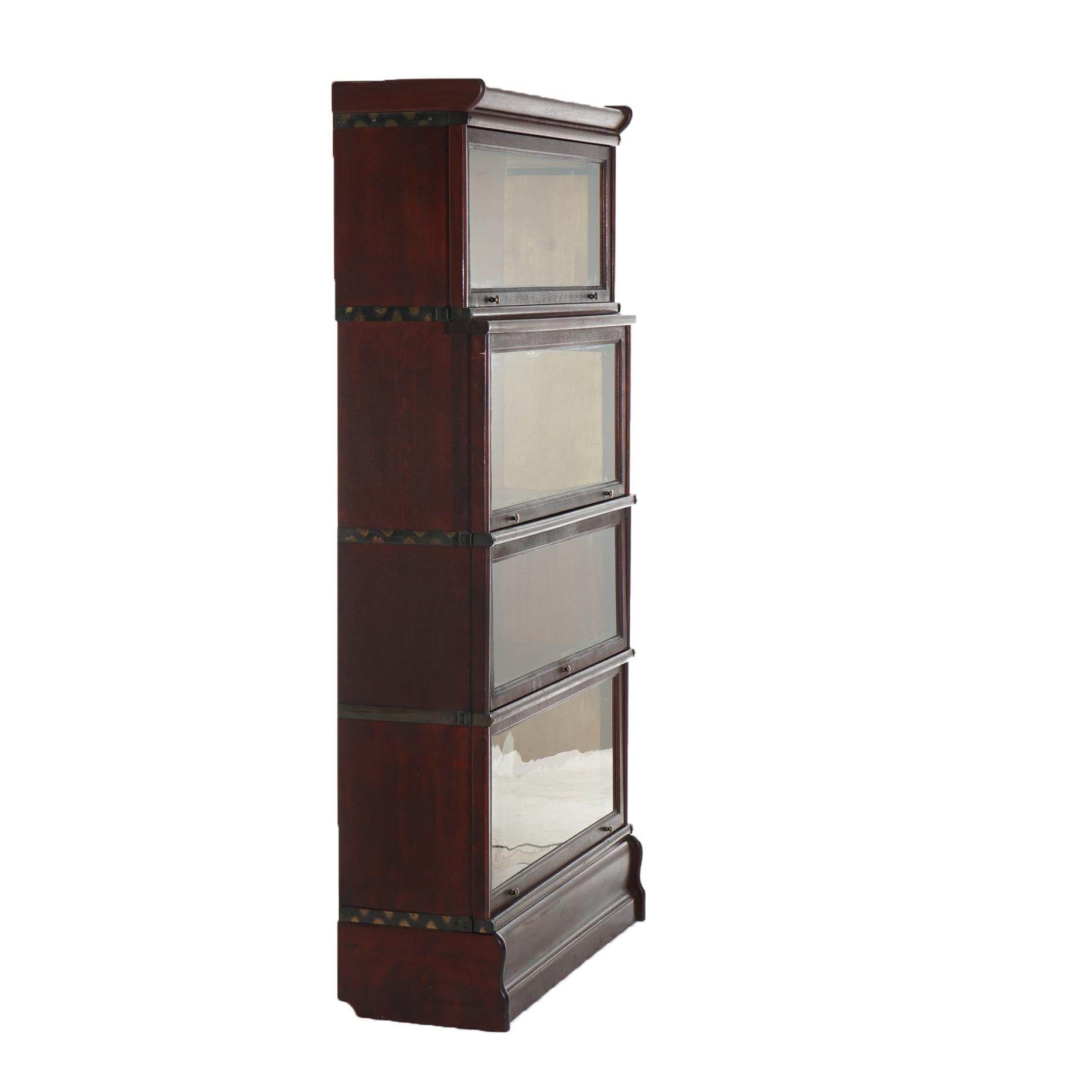 Antique Macy Arts and Crafts Four Stack Mahogany Barrister Bookcase ...