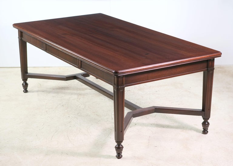 Antique Macy's Federal Style Mahogany Dining Table NYC For Sale at 1stDibs